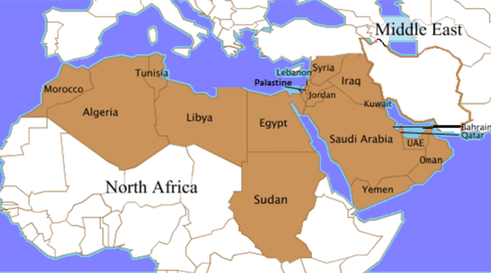 Map-of-the-Middle-East-and-North-Africa-MENA-countries | Intervention